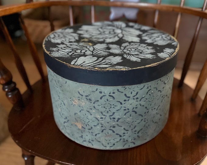 Large Paper Mache Hand Painted Wallpaper Box - Etsy