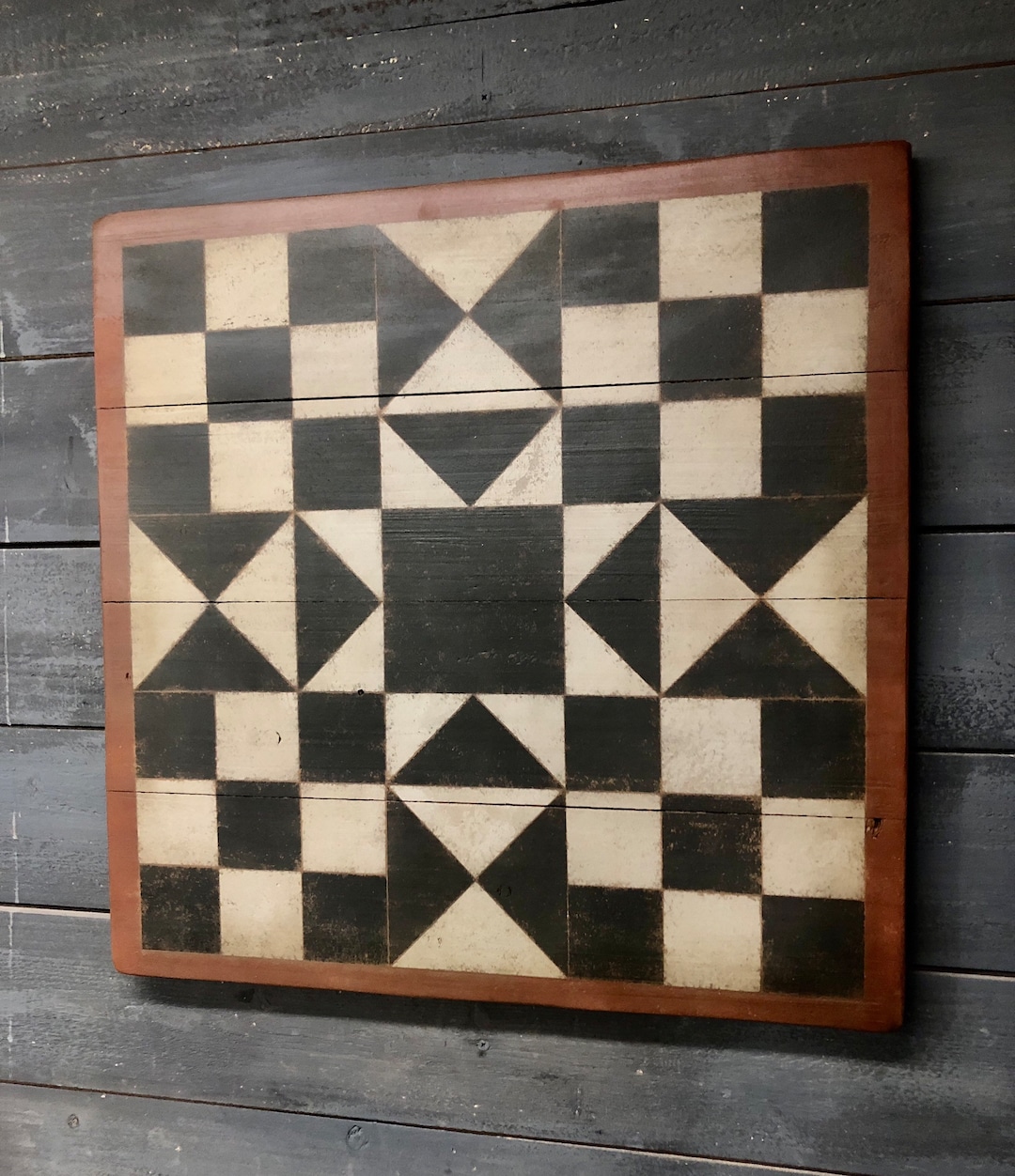 Black and Grey Winged 9-patch - Etsy