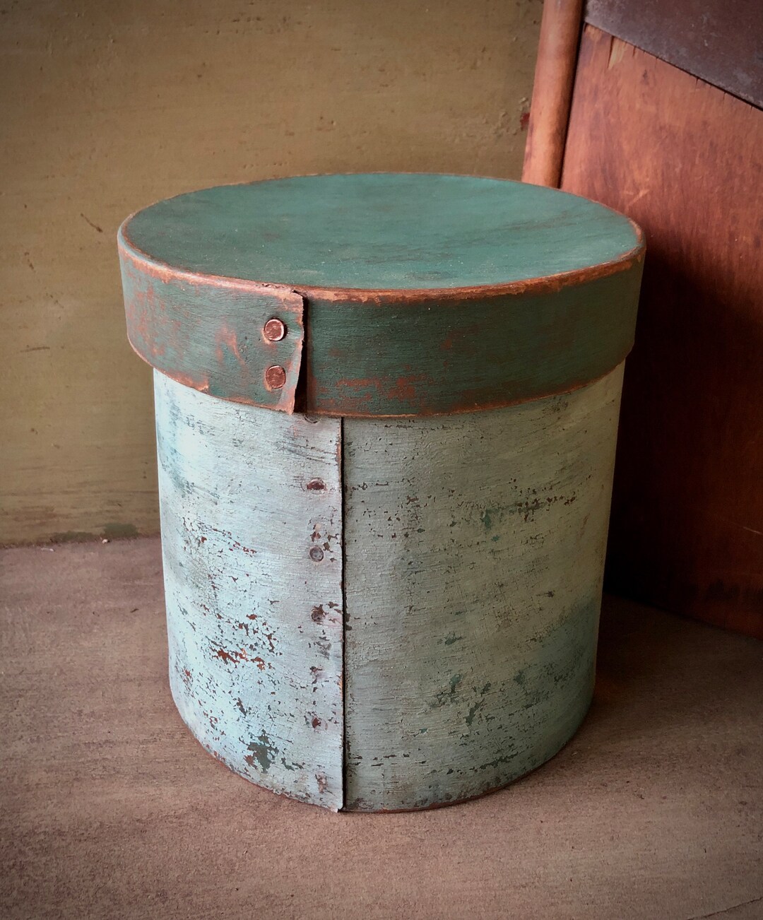 Primitive Seafoam Pantry Box (paper Mache) - Etsy