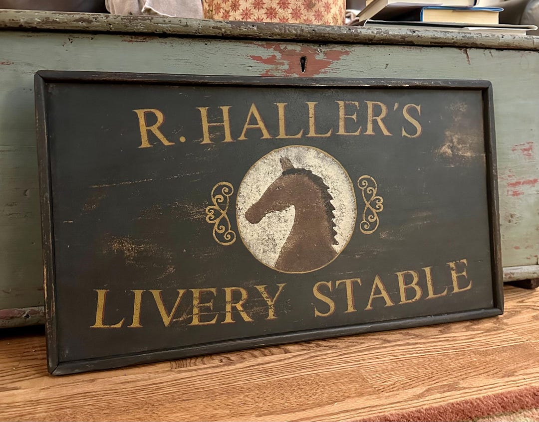 Early Style Livery Stable Sign (14”x 25”) - Etsy