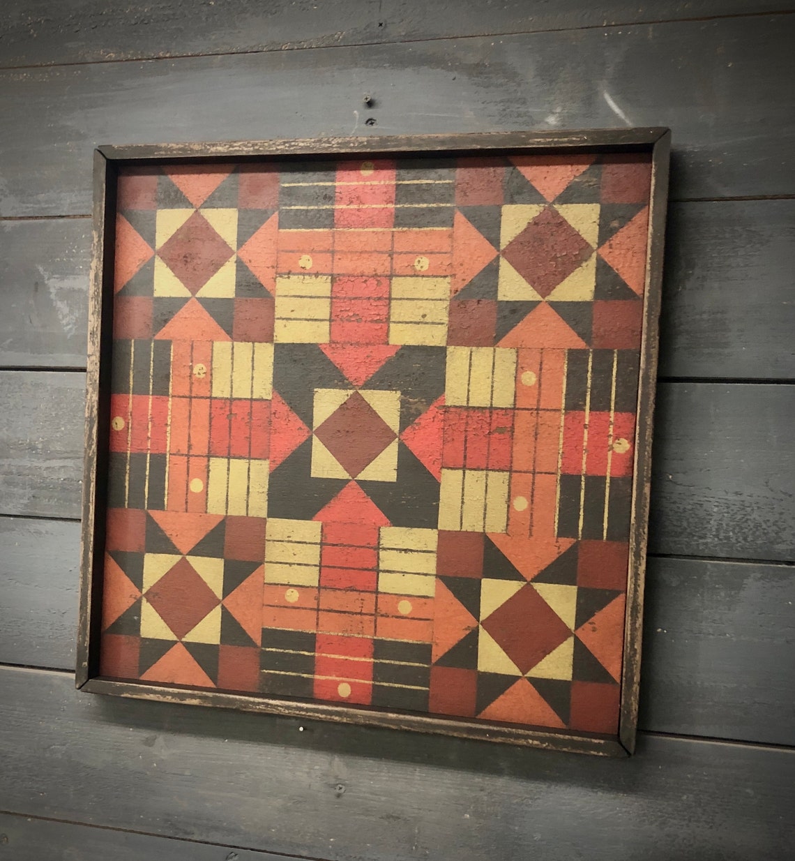 Primitive Ohio Star Parcheesi Game Board - Etsy