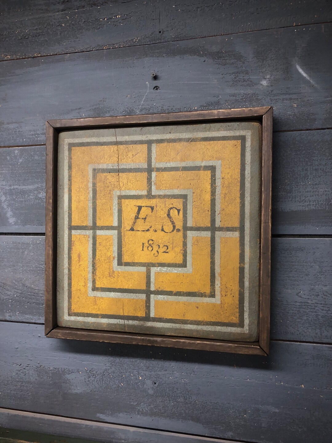 Antique-inspired Green and Yellow Mini Mill Game - Etsy