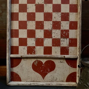 Valentine Checkers Board 12” X 21” - Etsy