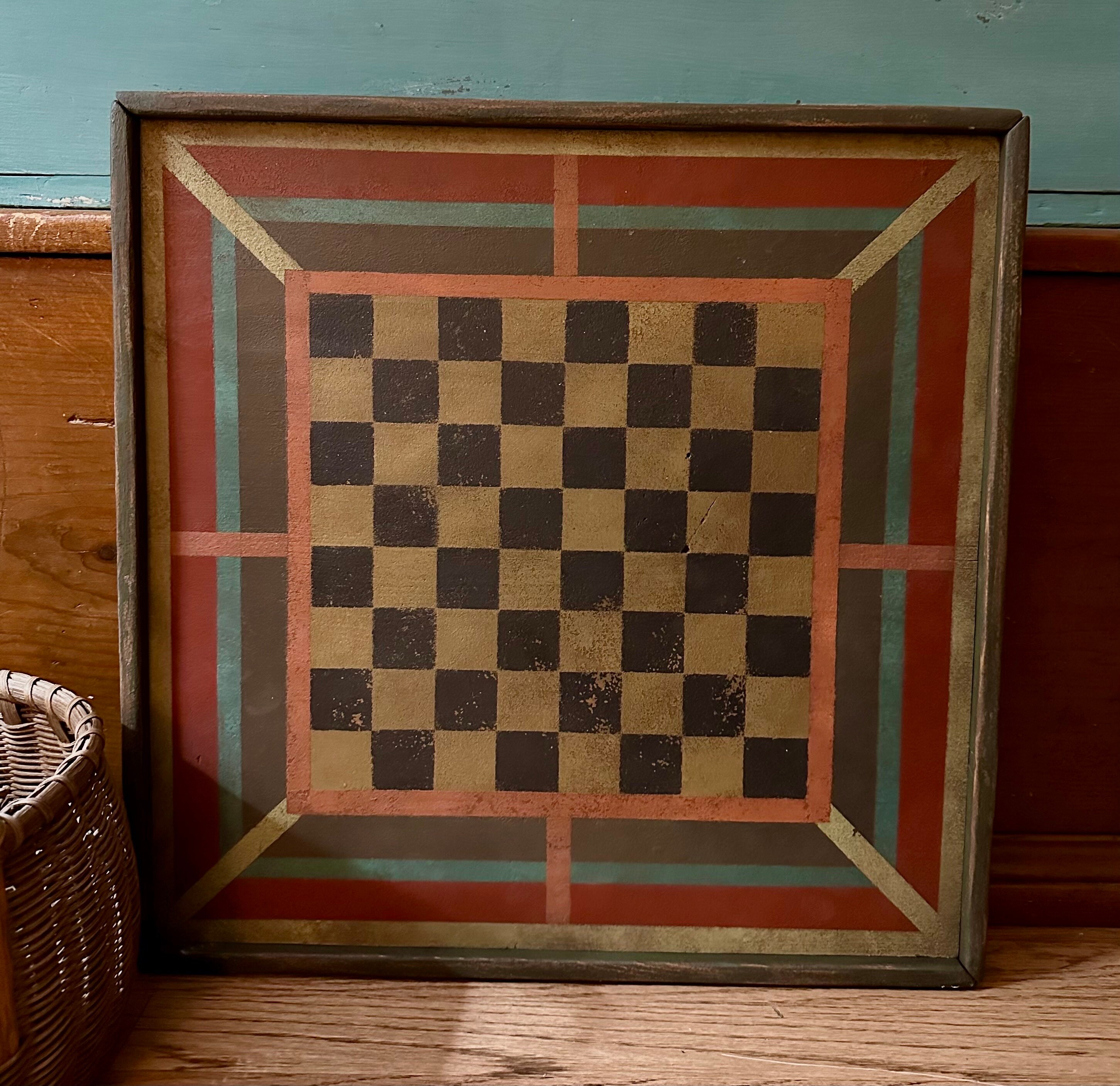 Reproduction 19th-century 3D Checker Board - Etsy