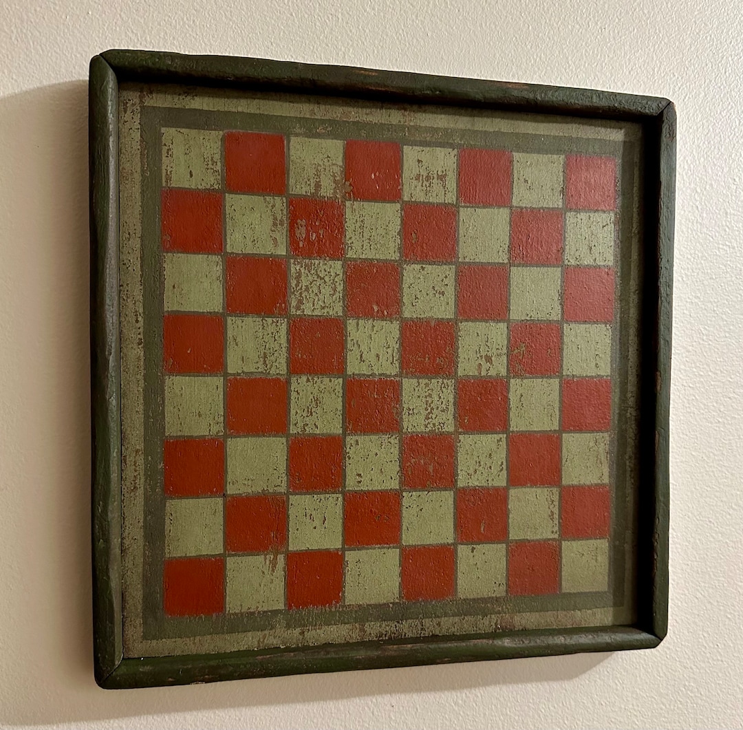 Vintage Green Checkerboard (two Sizes Available) - Etsy