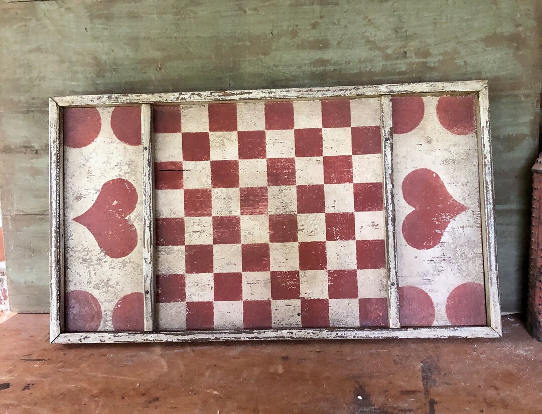 Valentine Checkers Board 12 X 21 - Etsy