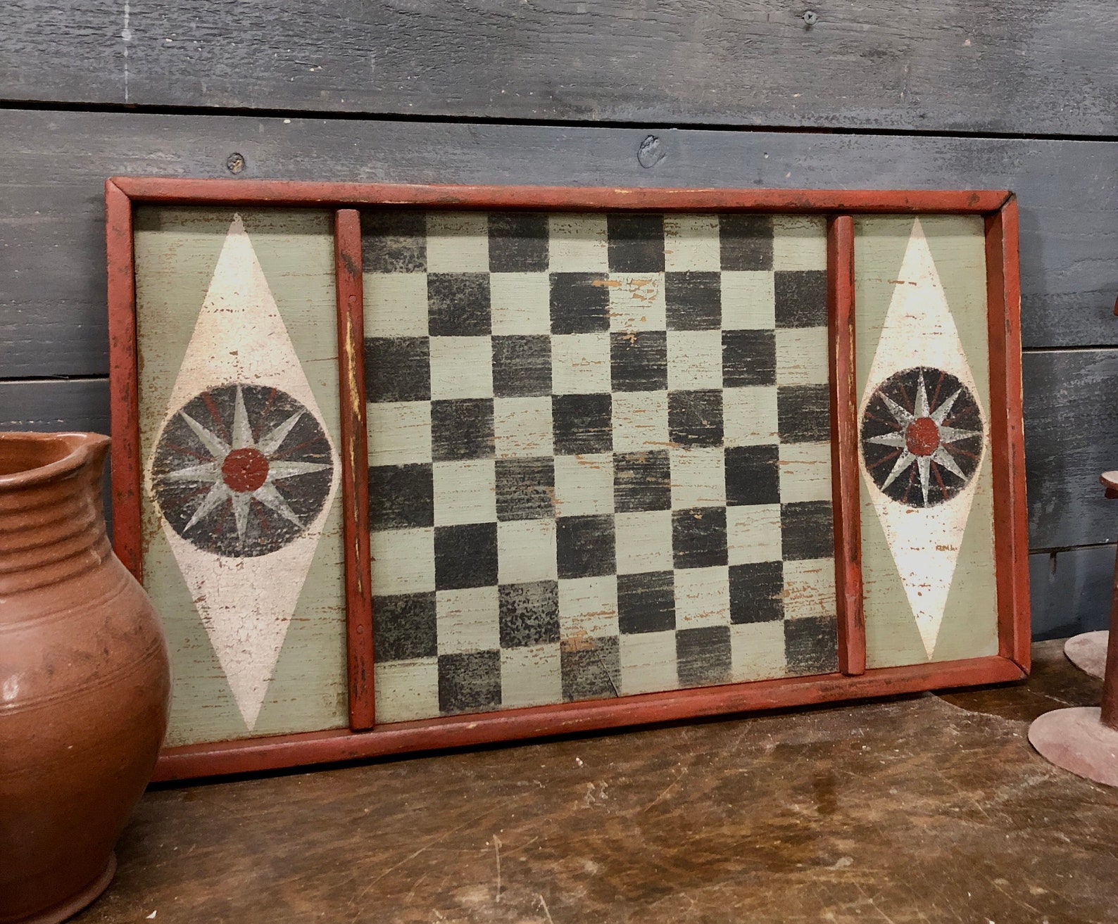 Compass Rose Checkerboard 12” by 21” - Etsy