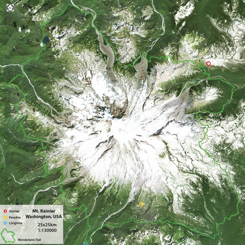 Mt Rainier 3D Map - Etsy