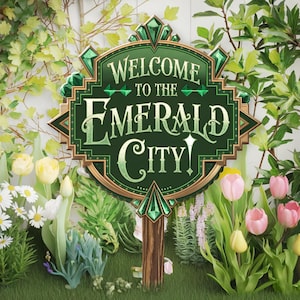 Wizard of Oz Directional Signs, Pink & Green Fantasy Arrows PNG ...