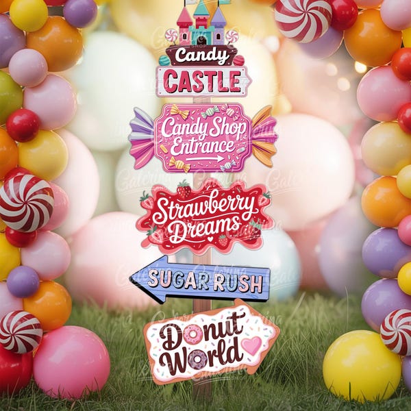 Candyland Printable Signs - Etsy