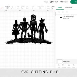 Wizard of Oz SVG Clipart: Emerald Character Silhouettes, Cricut ...