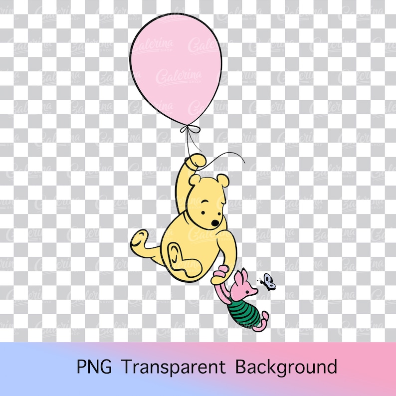Winnie the Pooh SVG, Piglet With Pink Balloon, Nursery Decor, Cricut ...