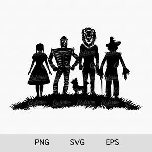 Wizard of Oz SVG Clipart: Emerald Character Silhouettes, Cricut ...