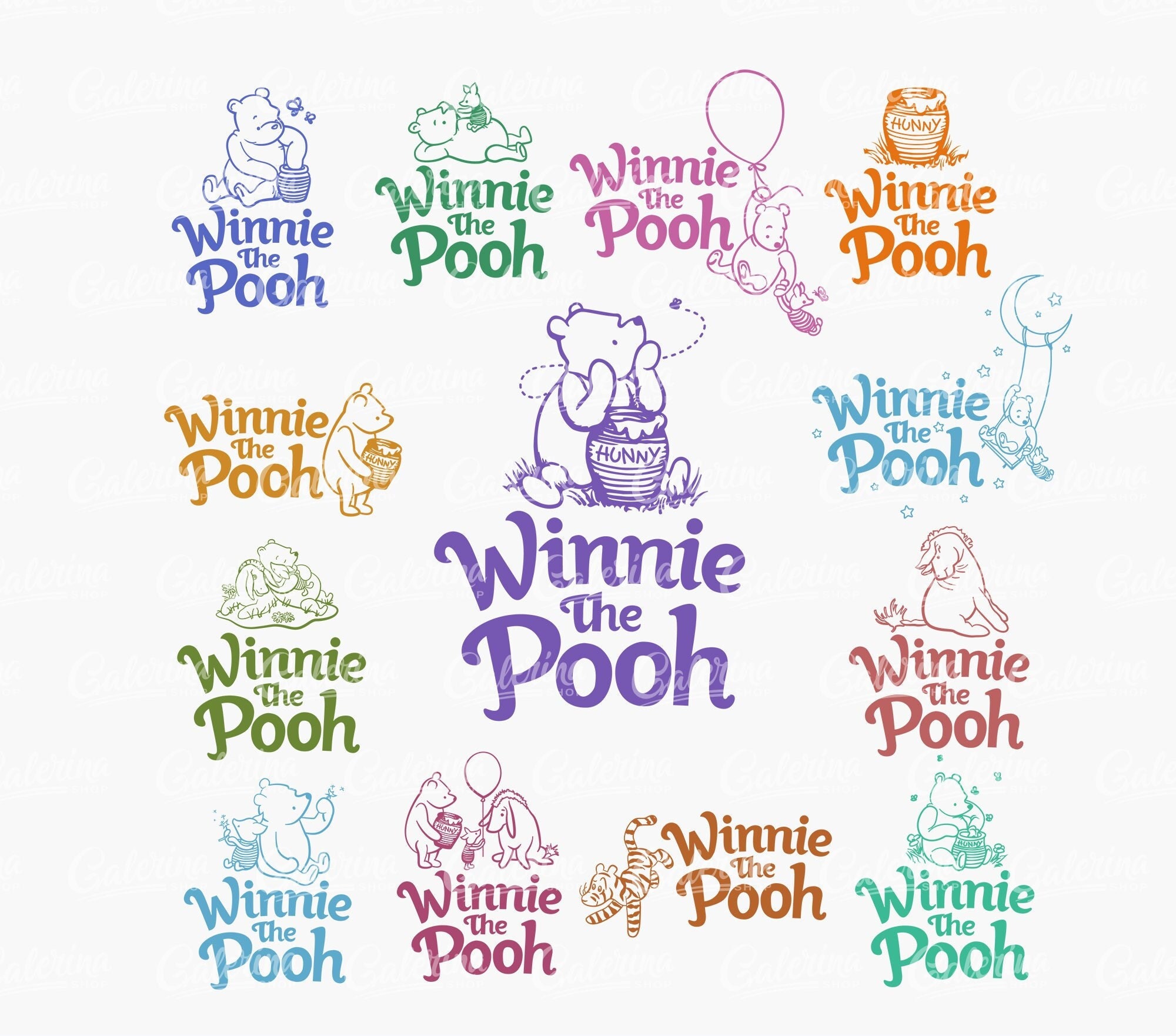 Winnie the Pooh SVG PNG Sign Pooh Baby Shower Classic Pooh Bundle ...