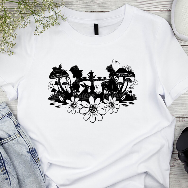 Alice in Wonderland Svg, Clipart, Bundle of 35 Cricut, Silhouette ...