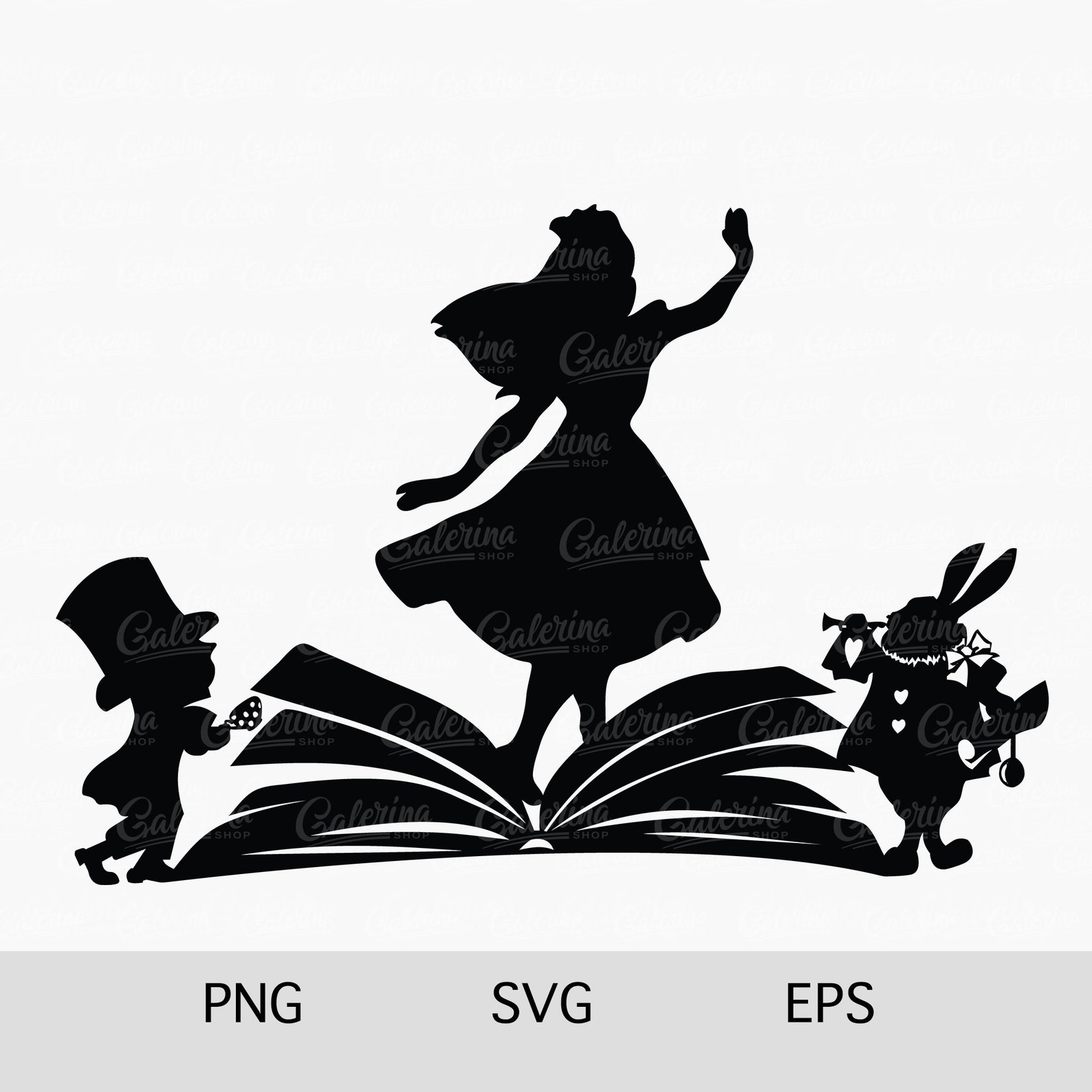 Alice in Wonderland Svg Clipart Cricut Silhouette Svg Png - Etsy Canada