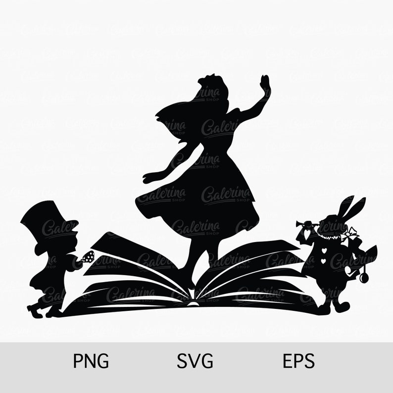 Alice in Wonderland Svg Clipart Cricut Silhouette Svg Png - Etsy Canada