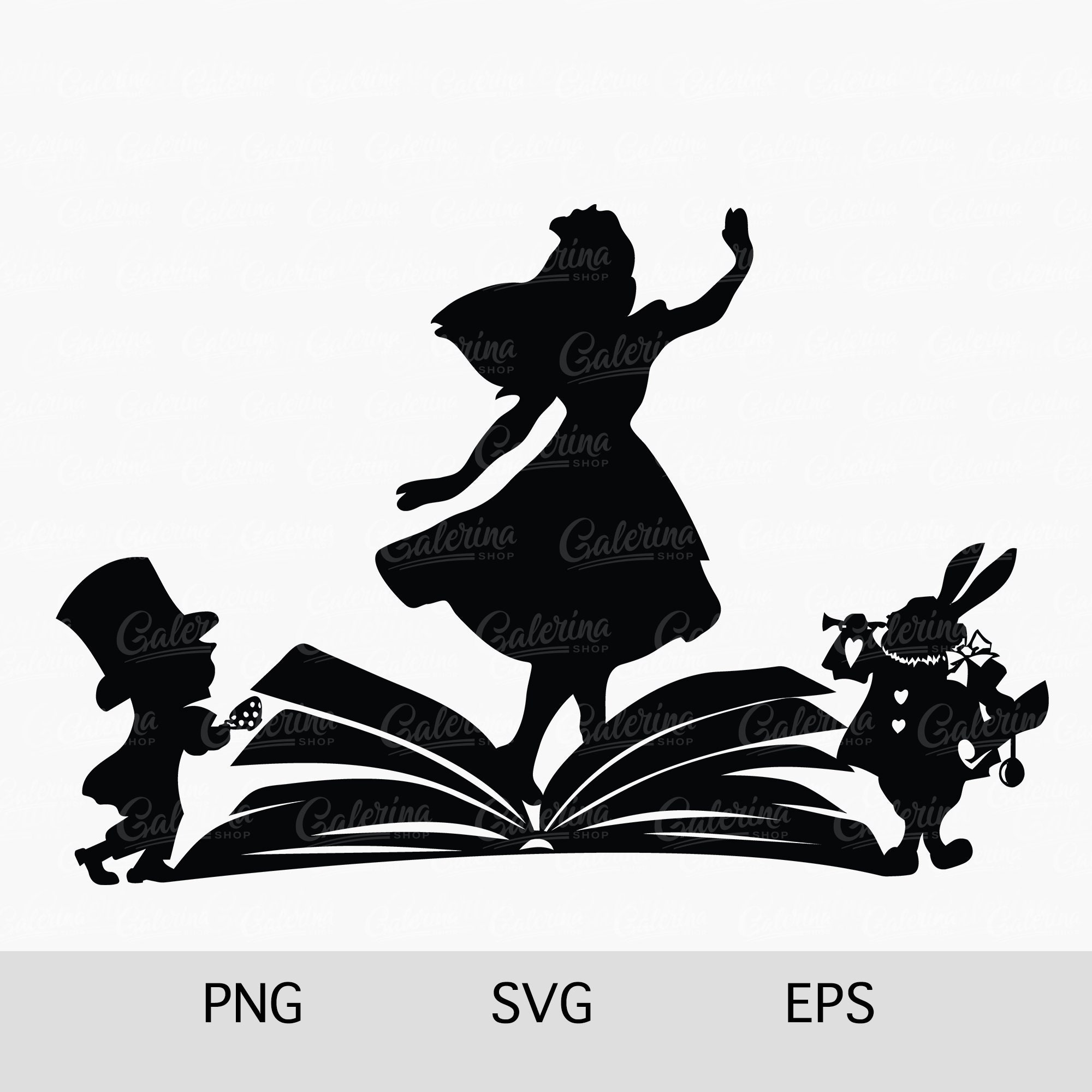 Alice in Wonderland Svg Clipart Cricut Silhouette Svg Png - Etsy Canada