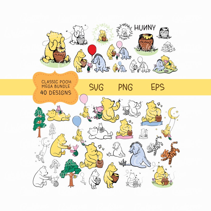 Winnie the Pooh Svg - Etsy