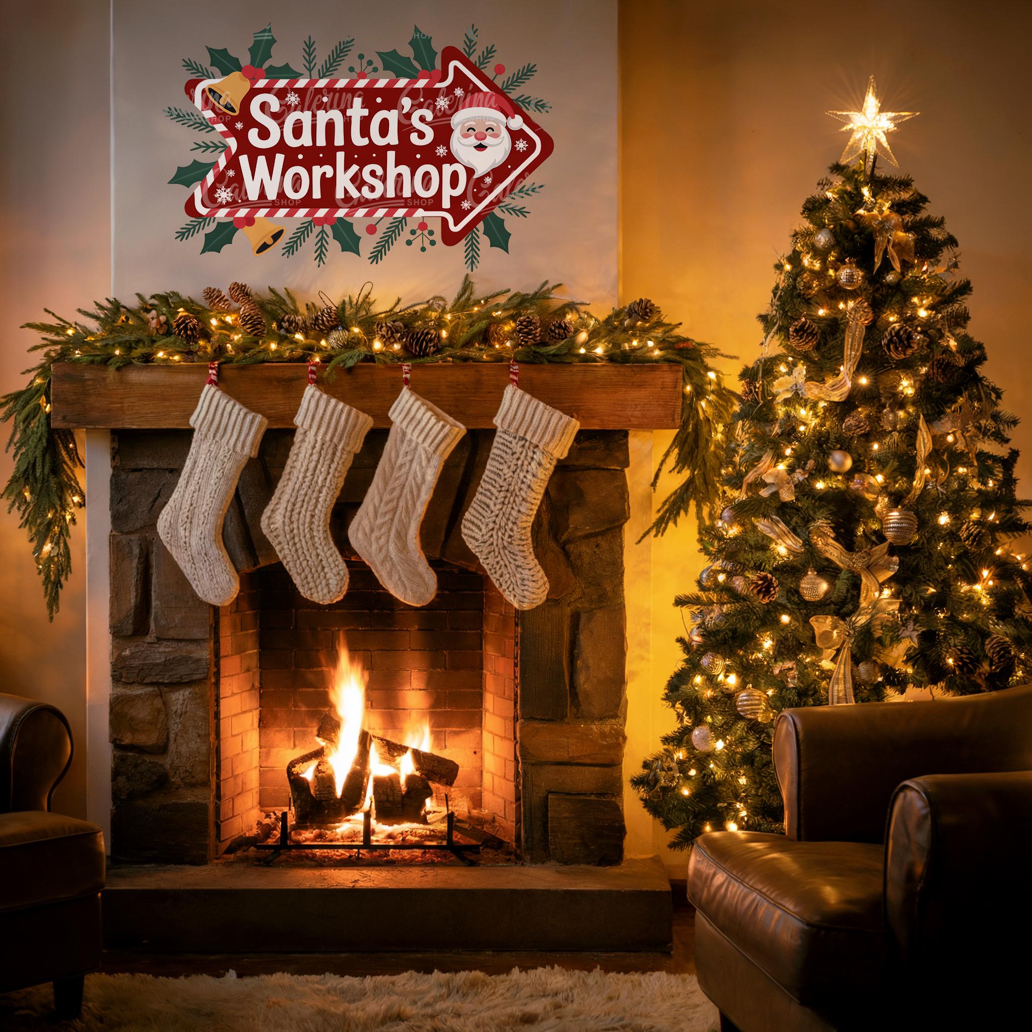 Christmas Printable Signs – Santa’s Workshop, Elf Cam, Snack Station ...