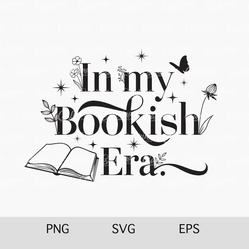 Book Svg, in My Bookish Era SVG, PNG, Clipart, Reading Svg, Bookish Svg ...