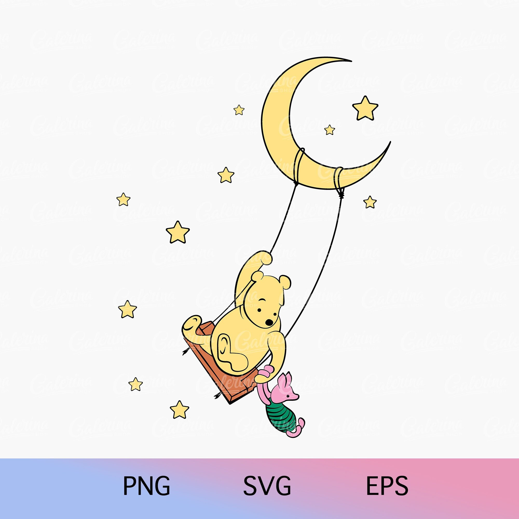 Classic Winnie the Pooh SVG PNG Pooh Baby Shower Pooh Bear Nursery ...