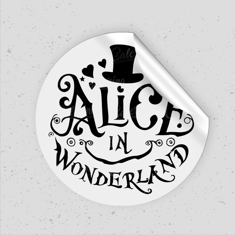 Alice in Wonderland Svg, Clipart, Bundle of 25 Cricut, Silhouette ...