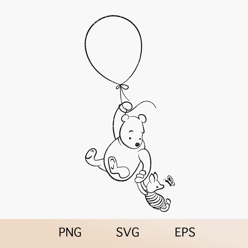 Winnie the Pooh Outline - Etsy