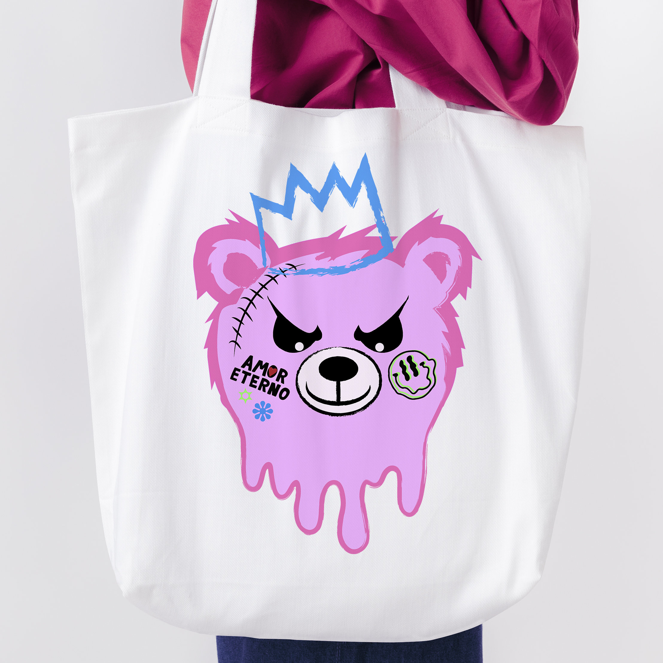 Trippy Bear Png Teddy Bear Clipart Teddy King Crown Melting - Etsy