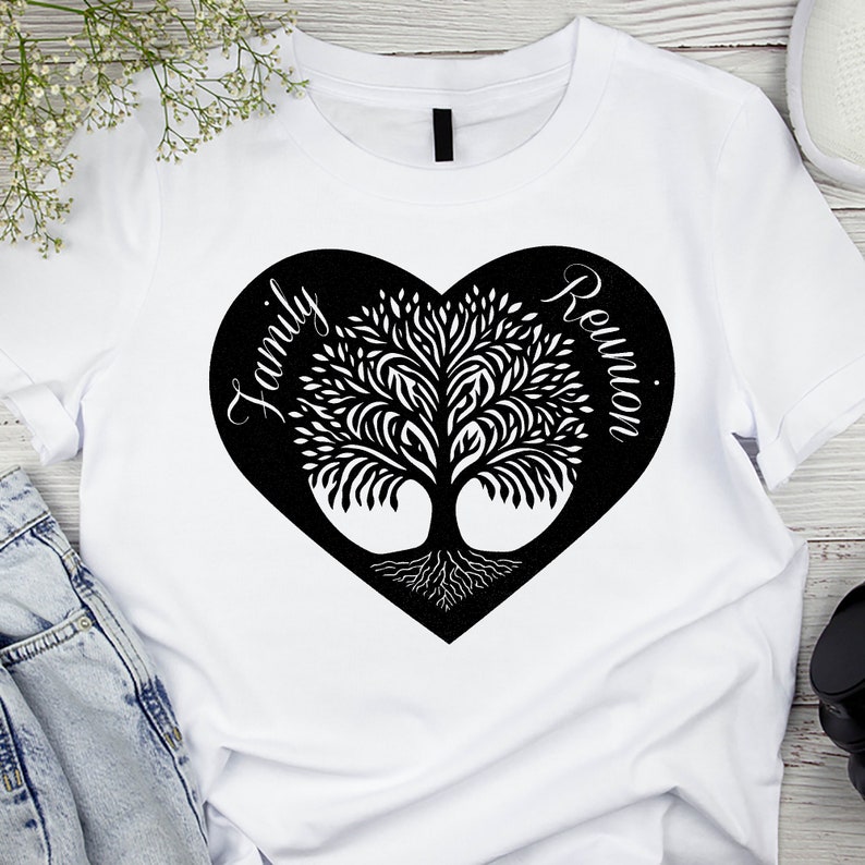 Family Reunion Tree Svg Heart Tree With Roots Tree of Life Cut File ...