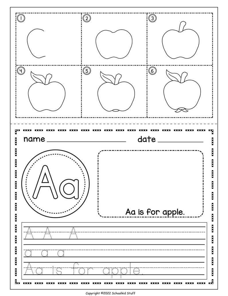 Alphabet Drawing Worksheets for Kids: Learn to Draw (PDF Printable) - Etsy