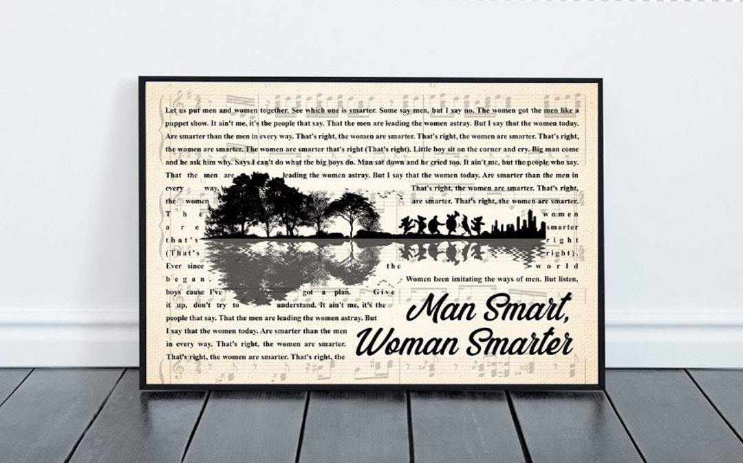 Man Smart, Woman Smarter Lyrics Poster, Music Lyrics Poster and Canvas ...