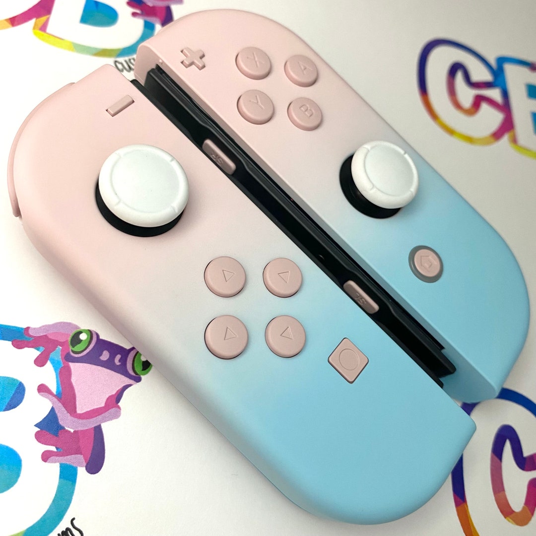 Custom Sakura Pink to Sky Blue Shadow Nintendo Switch Joycons - Etsy