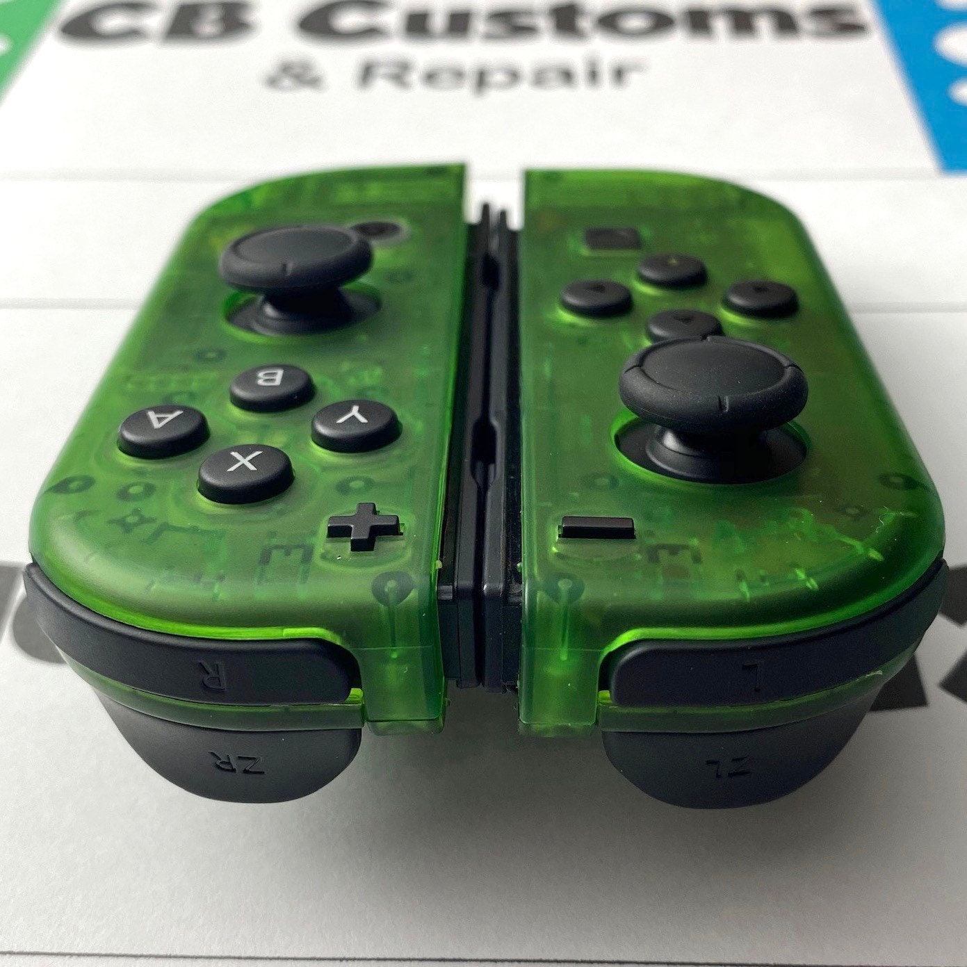 CB Custom Clear Green Nintendo Switch Joycons | Etsy
