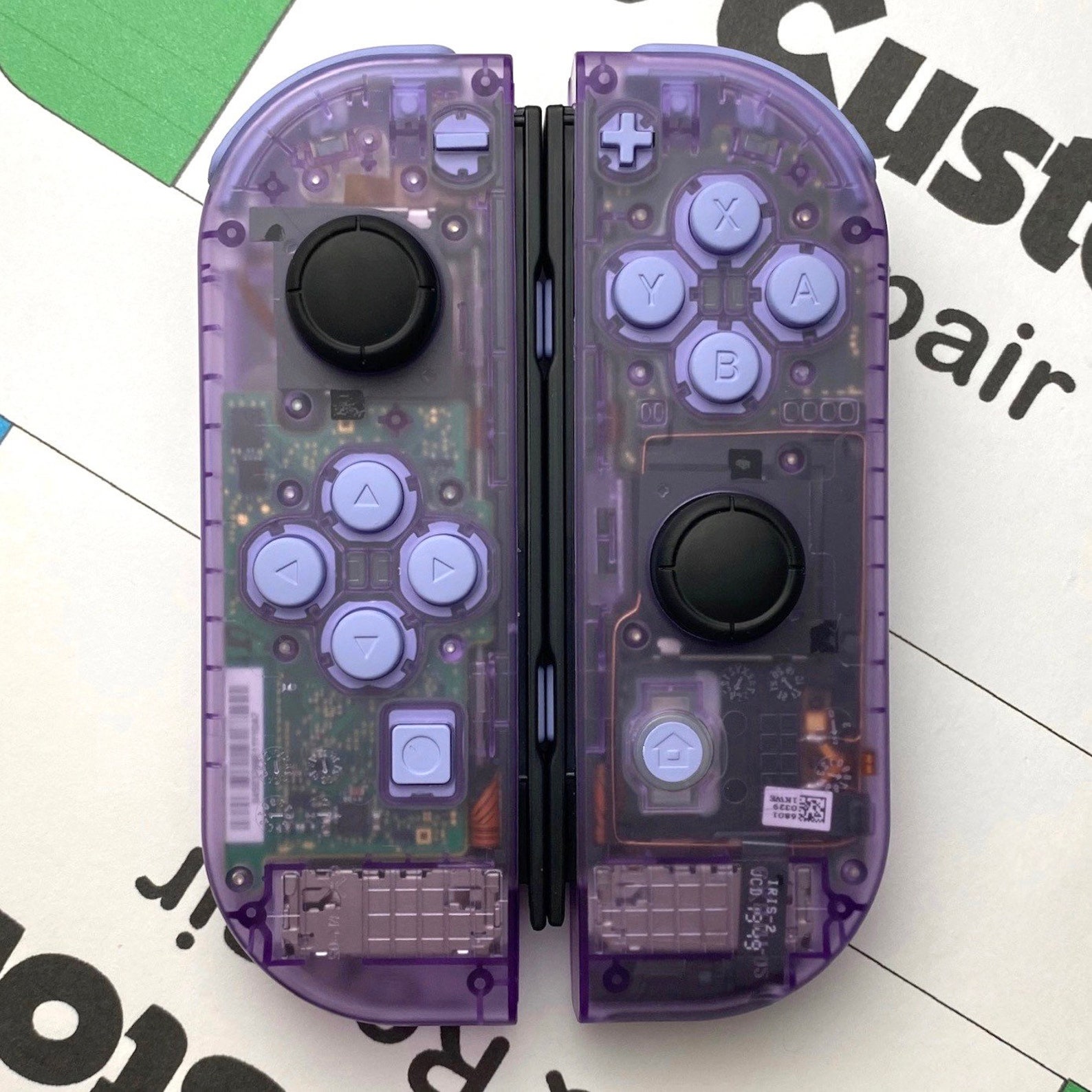 Custom Clear Purple & Violet Nintendo Switch Joycons | Etsy