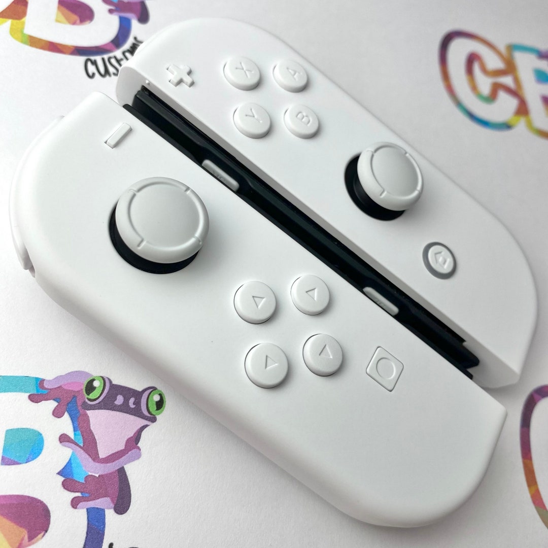 Custom White OLED Inspired Nintendo Switch Joycons, Customized Joy-con ...