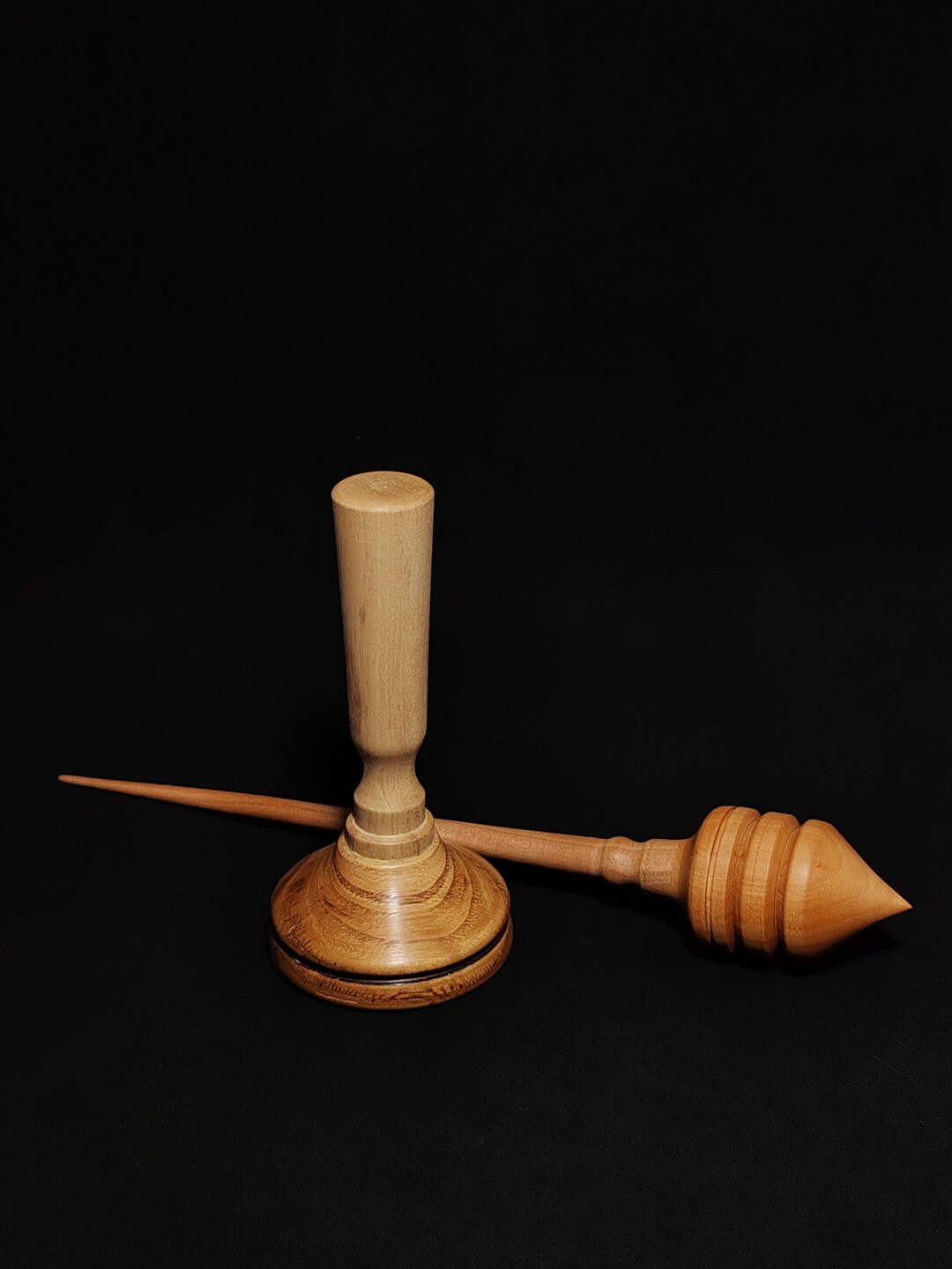 Support Spindle Set: Oak Shaft and Pear Whorl 26 Cm / 10.24 Inches, 36 ...