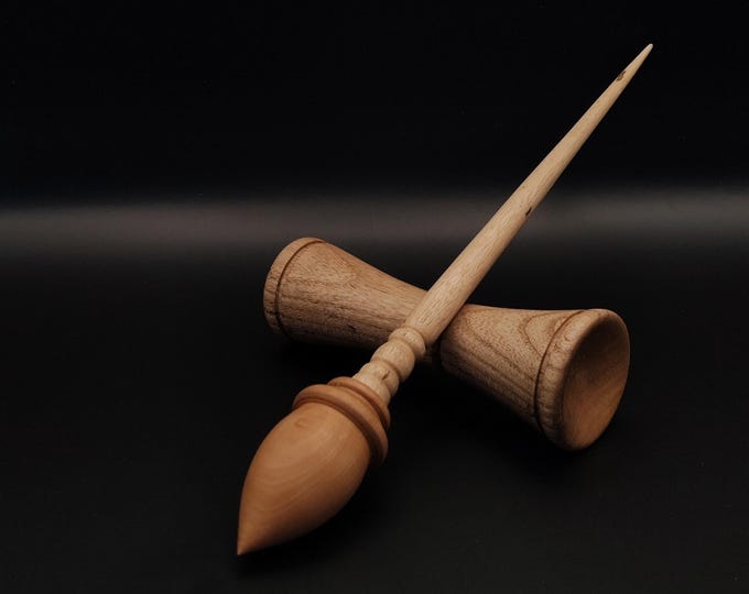 Support Spindle Set: Chestnut Shaft and Pear Whorl (28 Cm / 11.02 ...