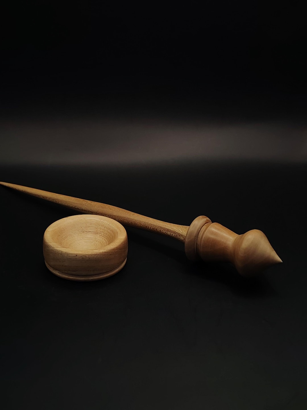 Support Spindle – Pear Whorl & Oak Shaft (26.5 Cm / 10.4″, 31 G / 1.09 ...