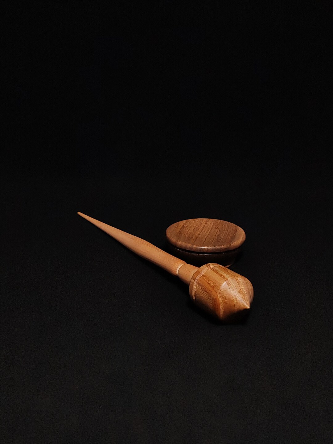 Support Spindle Set: Beech Shaft & Chestnut Whorl 24 Cm / 9.45 Inches ...