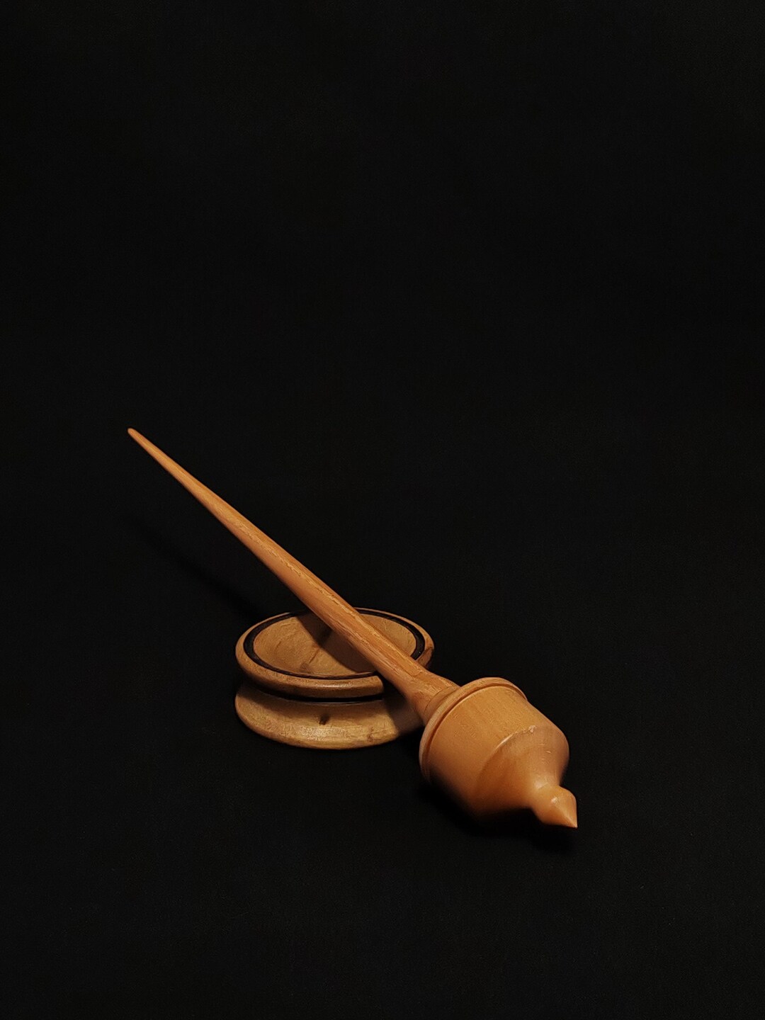 Support Spindle Set: Oak Shaft & Beechwood Whorl 25 Cm / 23 G With Grey ...
