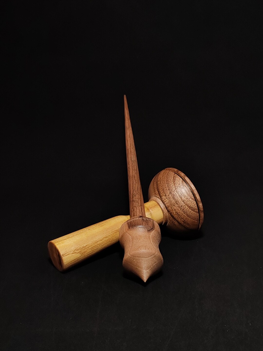 Support Spindle Set: Walnut Wood 27 Cm / 10.63 Inches, 30 G / 1.06 Oz ...