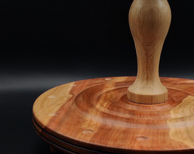 Spindle Stand for 12 Support and Drop Spindles: Pear, Beech, and Rose ...