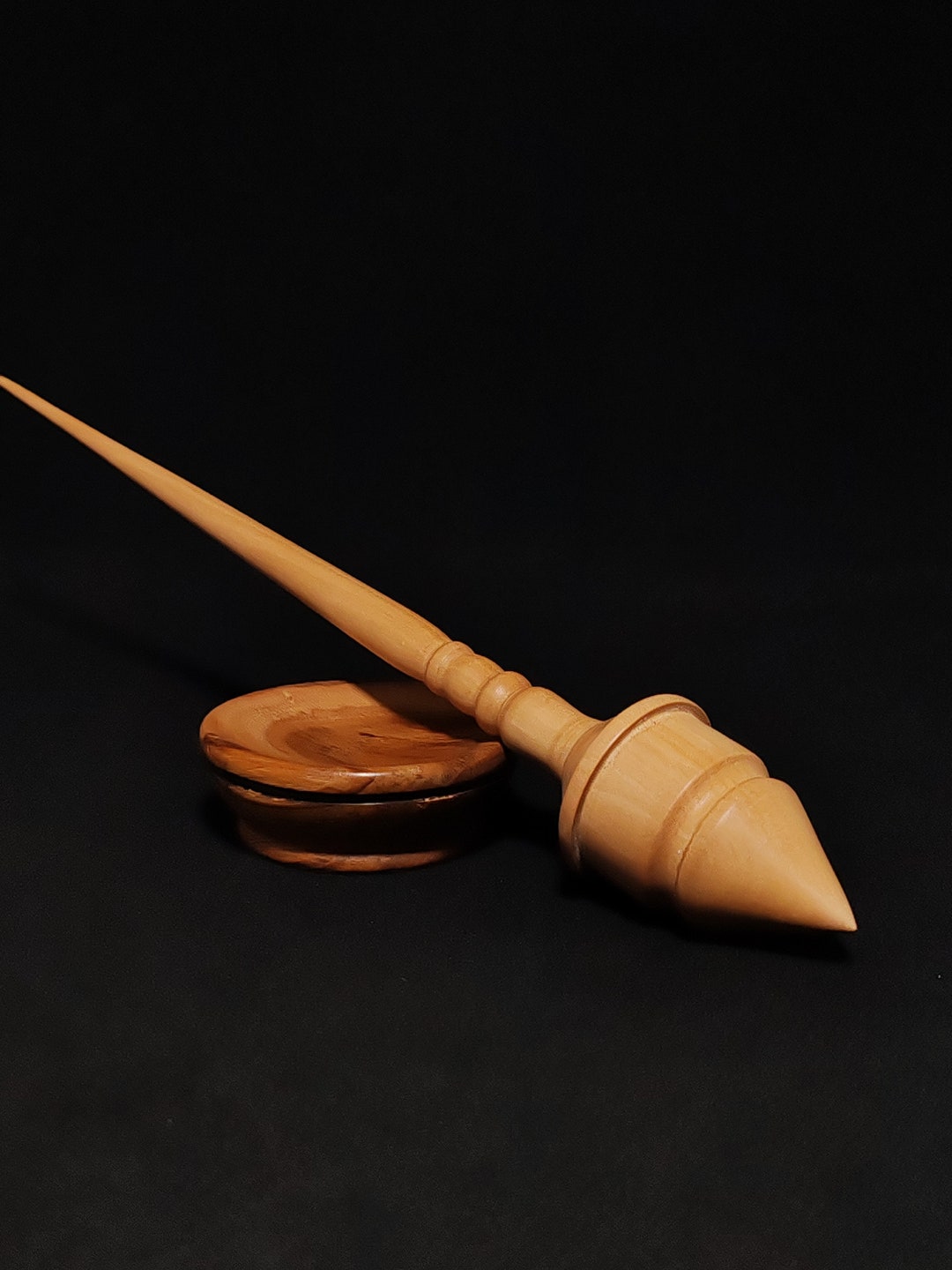 Support Spindle Set: Pear Wood 25 Cm / 9.84 Inches, 25 G / 0.88 Oz With ...