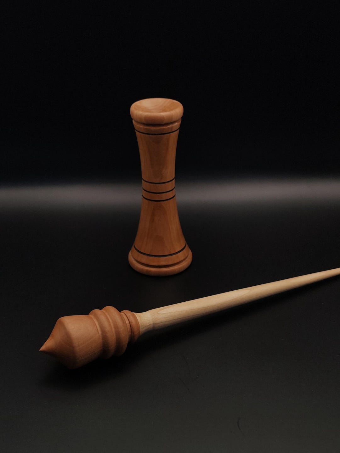 Support Spindle Set: Sycamore Shaft & Pear Whorl 26.5 Cm / 10.43 Inches ...