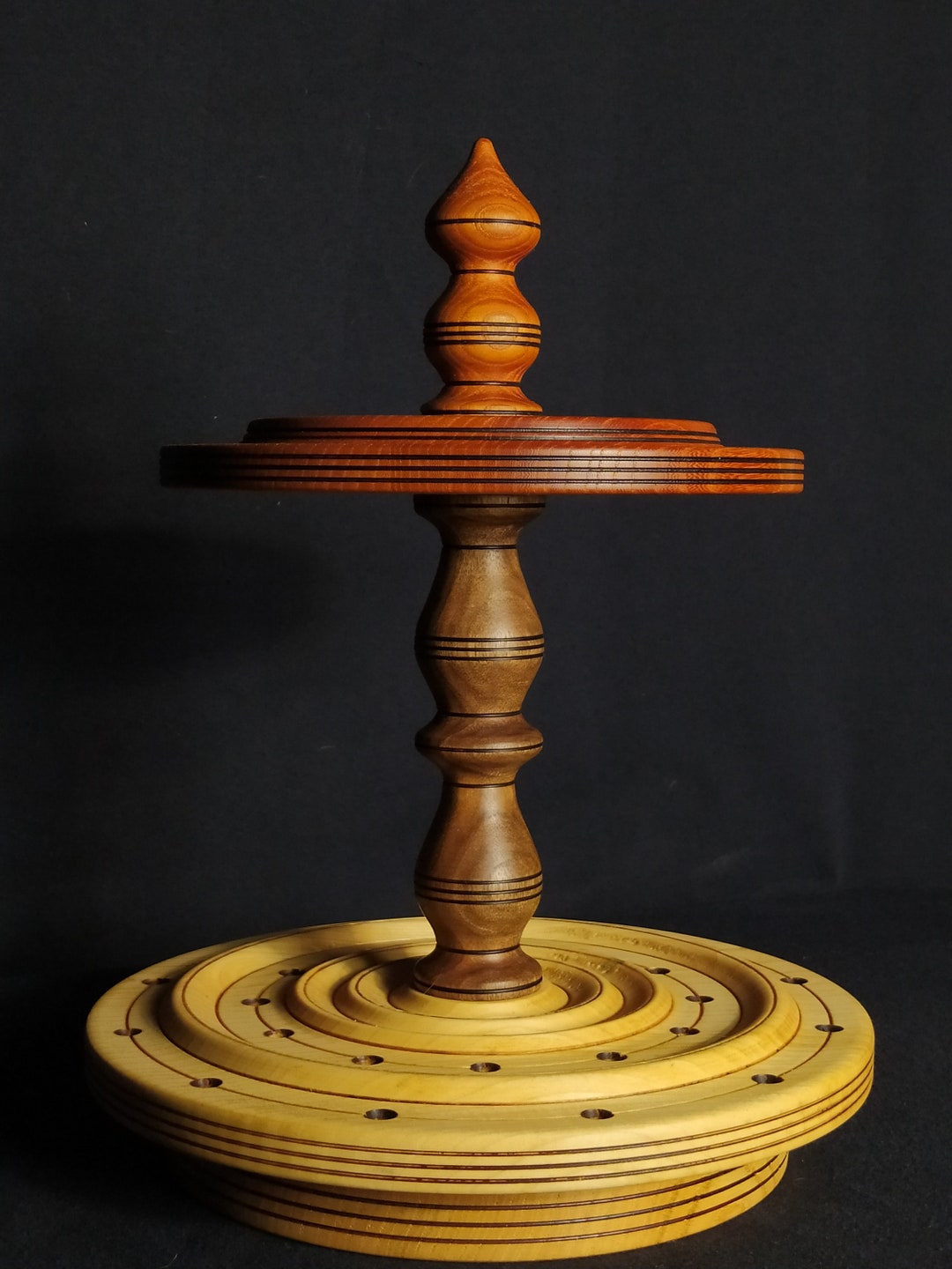 Rotating Tilia Walnut & Elm Spindle Stand 24 Spindle - Etsy