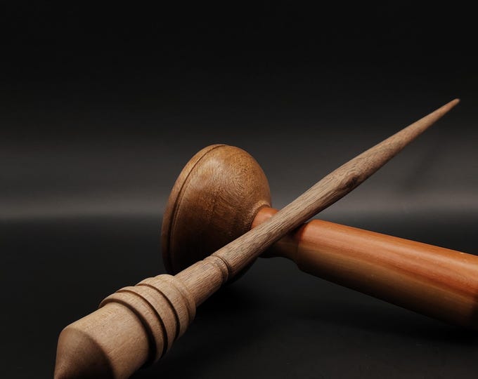 Support Spindle Set: Walnut Wood (28 Cm / 11.02 Inches, 24 G / 0.85 Oz ...