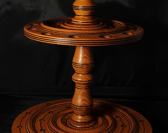 Rotating Elm Wood Spindle Stand (24 Spindles) – 17 Cm (6.69 Inches) - Etsy
