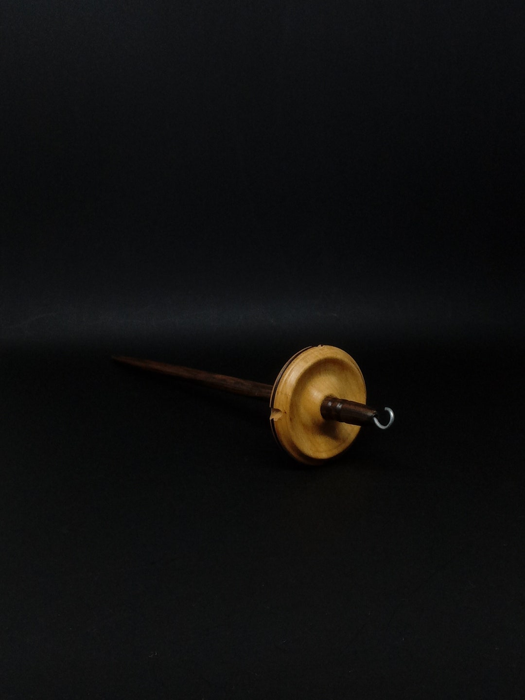 Drop Spindle With Pear Whorl & Walnut Shaft Artisan Yarn Spinning Tool ...