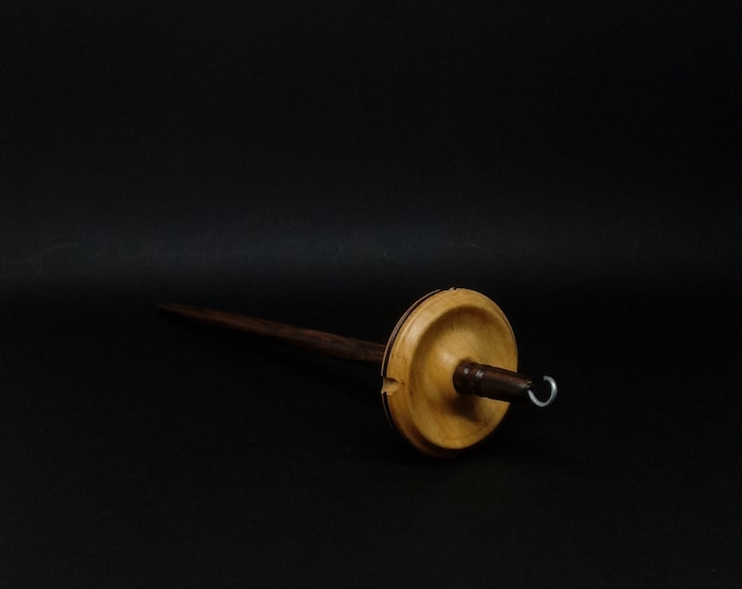 Drop Spindle With Pear Whorl & Walnut Shaft Artisan Yarn Spinning Tool ...